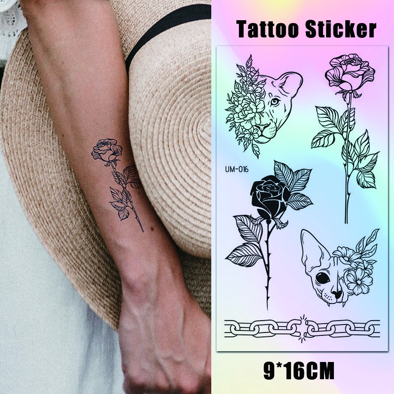 【SUN】Tattoo Sticker Waterproof Long Lasting 15 Days Minimalist Tattoo ...