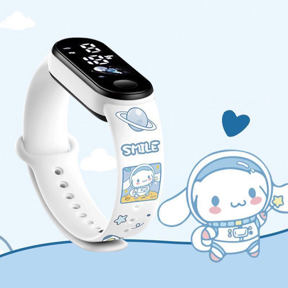 Sanrio LED Kids Watch Kuromi Cinnamoroll Hello Kitty Silicone Strap ...
