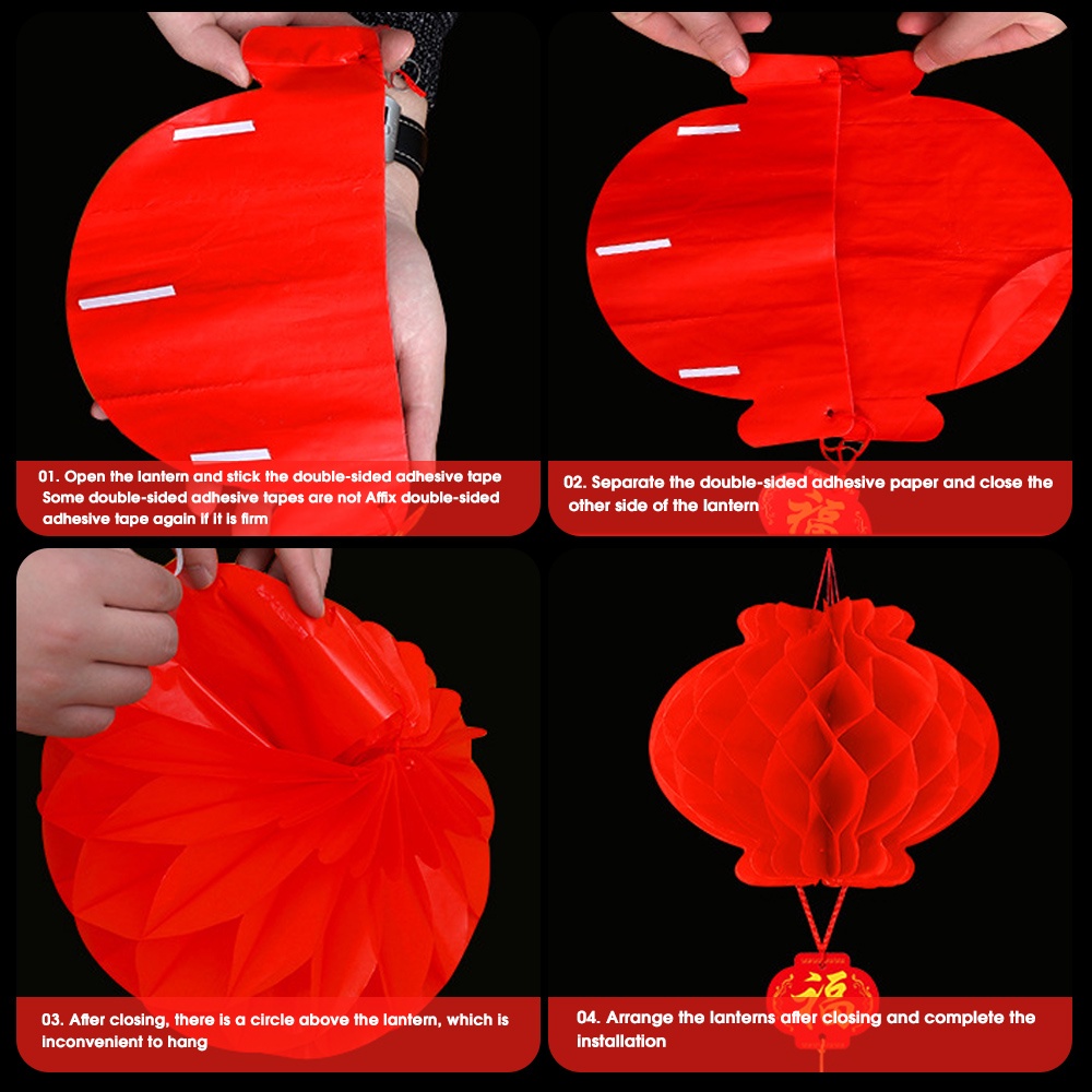 Chinese Style Paper Lanterns 2024 Spring Festival Decorations/Mid ...
