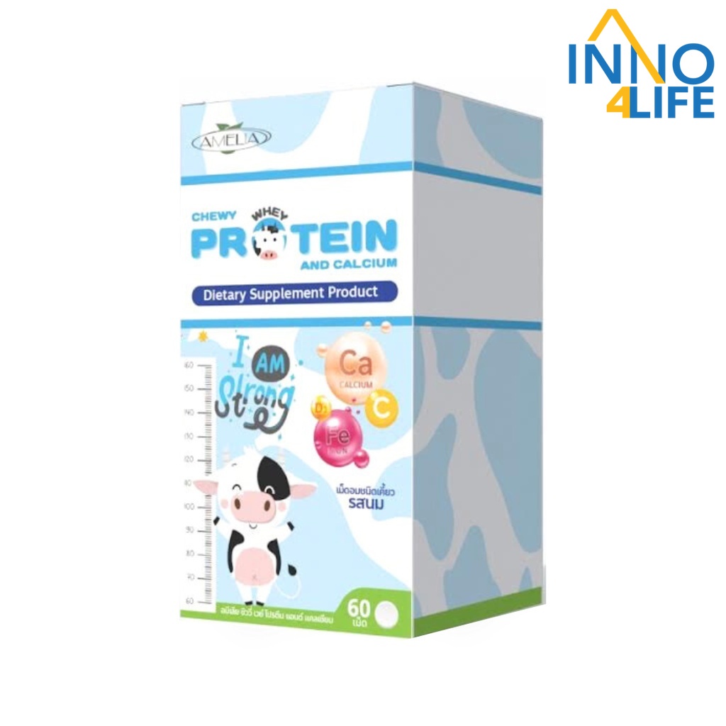 AMELIA CHEWY WHEY PROTEIN Calcium [Chewable Type] 60 Tablets [inno ...