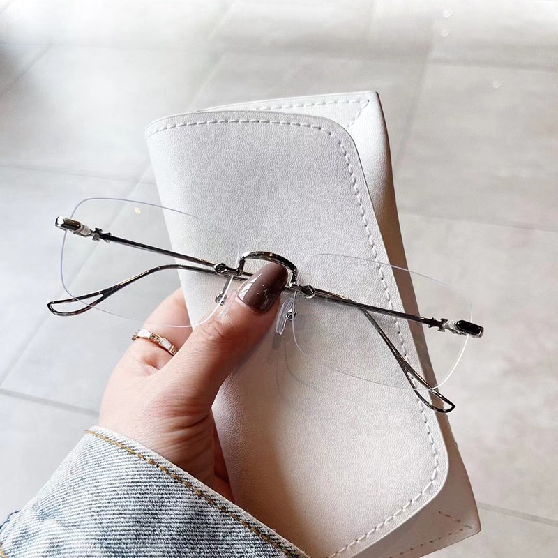 Anti Radiation Frameless Glasses For Women Men Rimless Transition ...