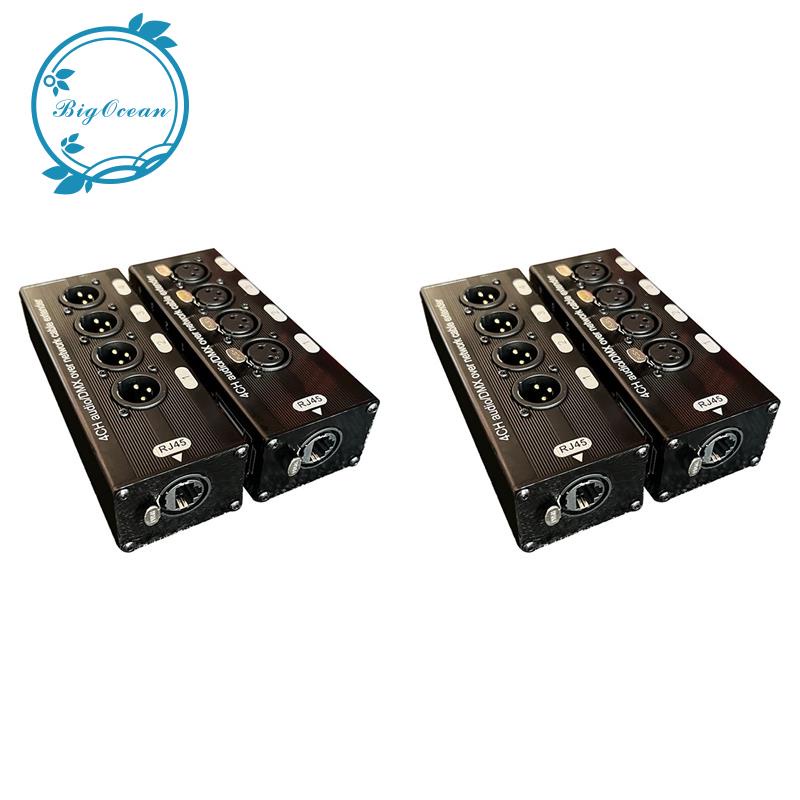 2Pair 4-Channel 3-Pin XLR Audio and DMX Over Network Cable Extender ...