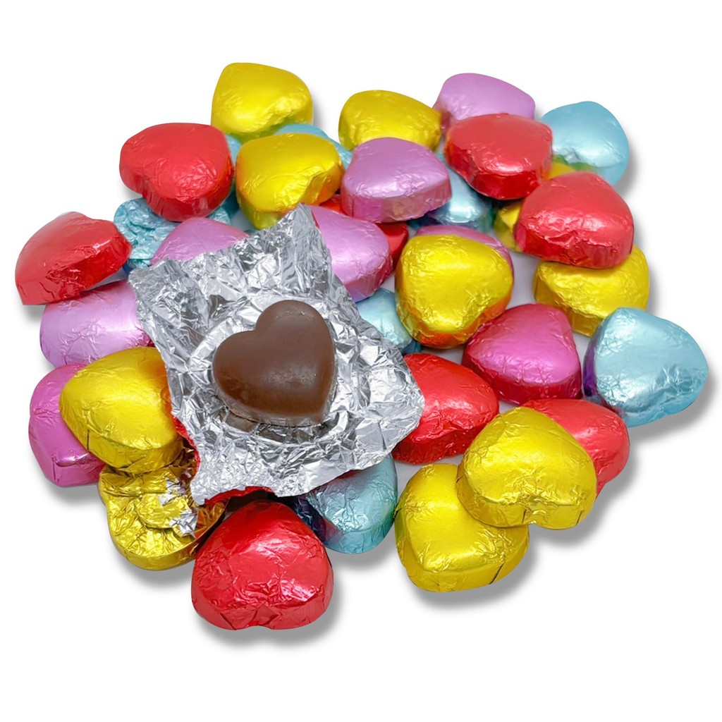 Heart-Shaped Chocolate Treats - Individually Wrapped, Perfect for Gifts ...