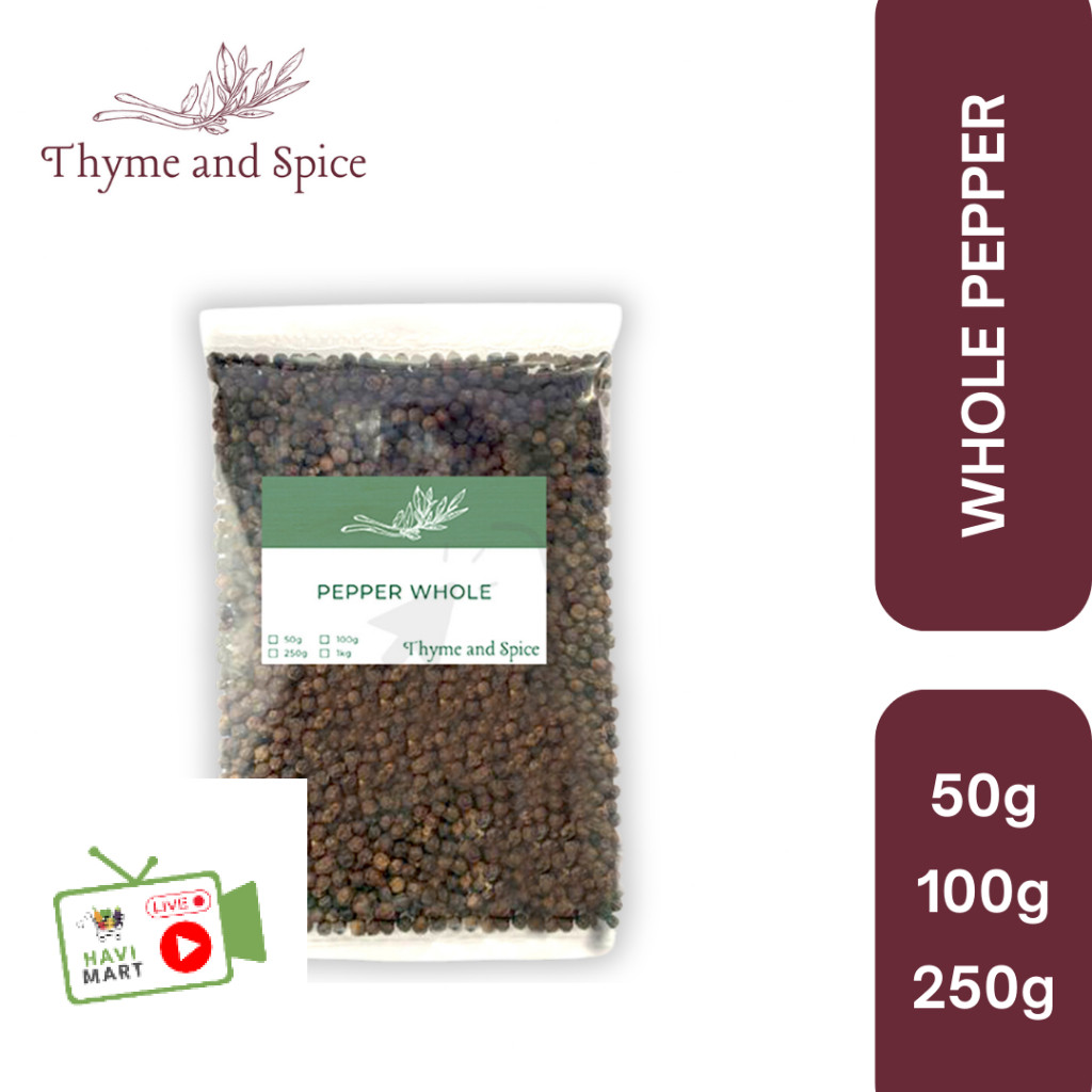 [POUCH] PURO Whole Black Pepper/ Paminta Buo/ Whole Pepper 50G 100G ...
