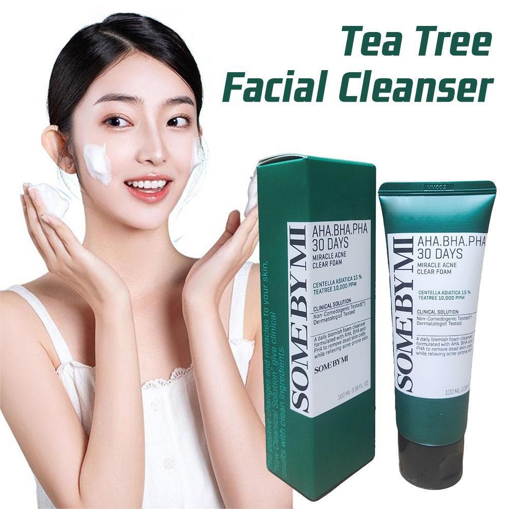Somebymi Tea Tree Facial Wash 100ml Foaming Deep Cleansing Cleanser ...