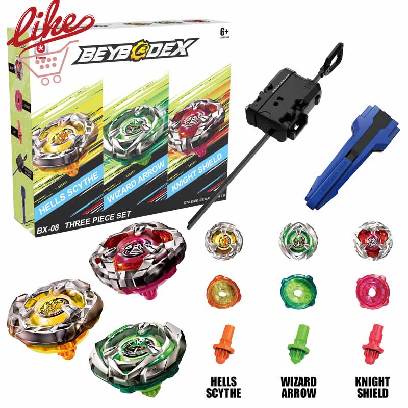 Beyblade X BX-08 Three Piece Set Hells Scythe Wizard Appow Knight ...