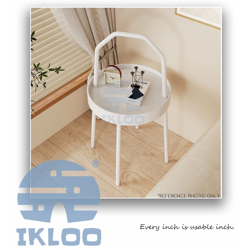 Ikloo Nordic Style Portable Side Table PVC+Metal Coffee Table | Shopee Philippines