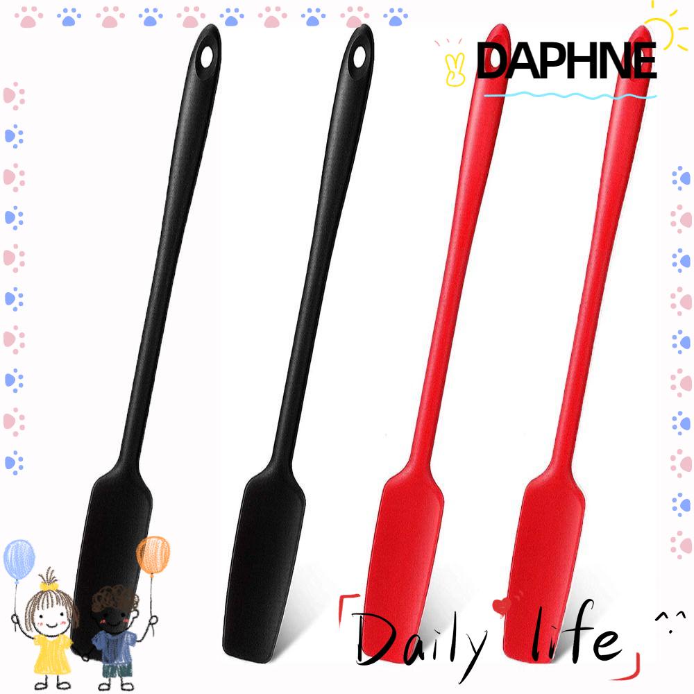 DAPHNE 4 pcs Rubber Spatula, Long Handle Silicone Silicone Scraper ...