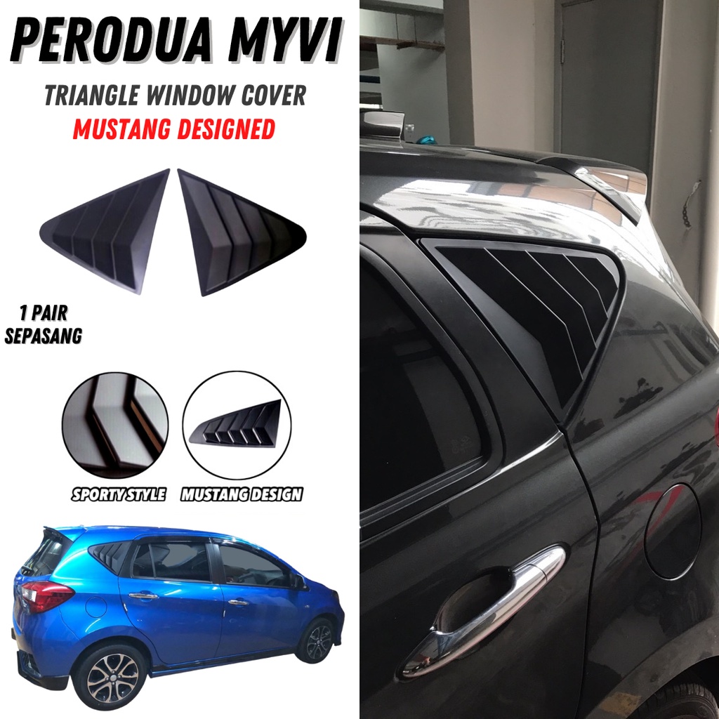 PERODUA MYVI 2018-2024 WINDOW COVER Mustang side mirror louver cover ...