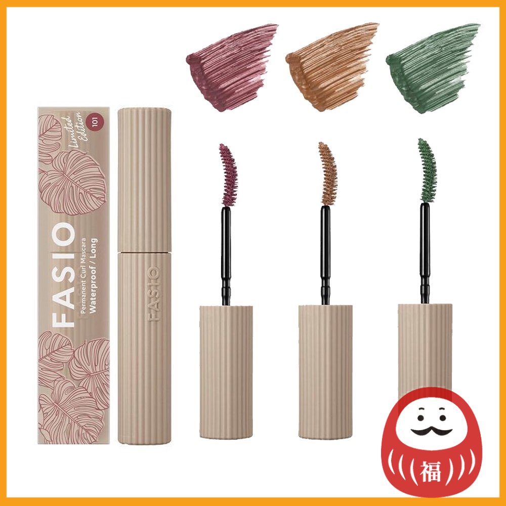 Kose Fasio Permanent Curl Waterproof Mascara Long - 101 Rose / 102 Sage / 103 Hazelnut (7g ...