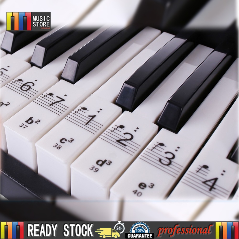 Keyboard Piano Sticker 37/49/54/61/88 Key Electronic Keyboard Sticker ...