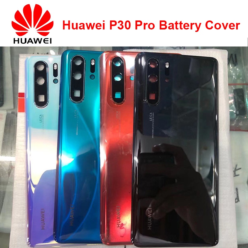 Original For Huawei P30 Pro Back Battery Glass Cover Rear Housing Door ...