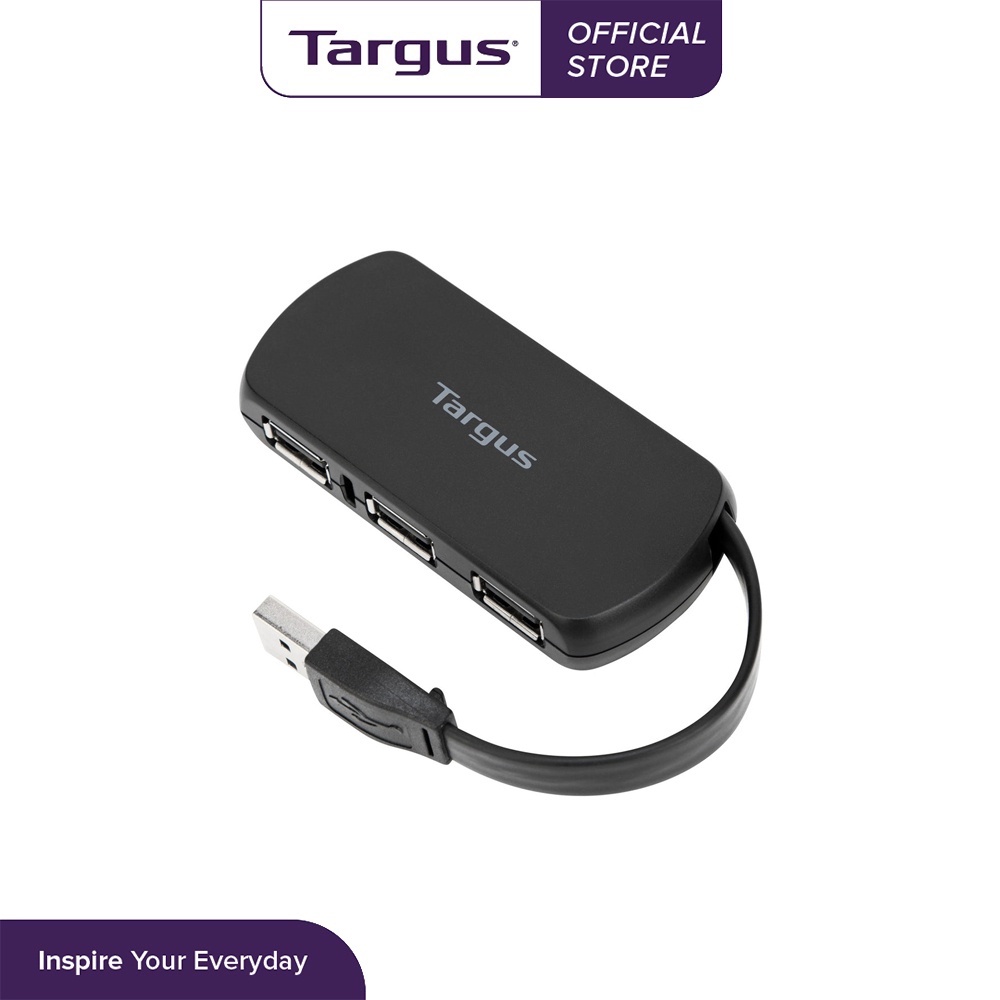 Targus USB 2.0 4-Port Compact Design Hub - Black (ACH214) | Shopee ...