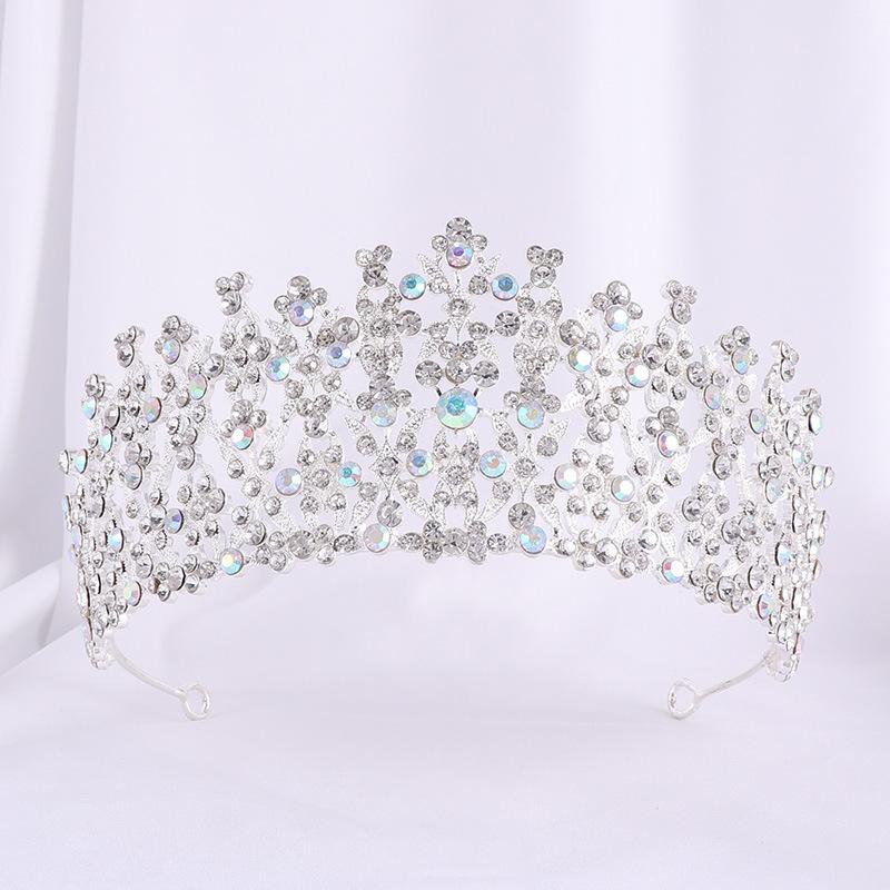 Baroque Korean Pageant Bride Tiara Crystal Wedding Crown | Shopee ...