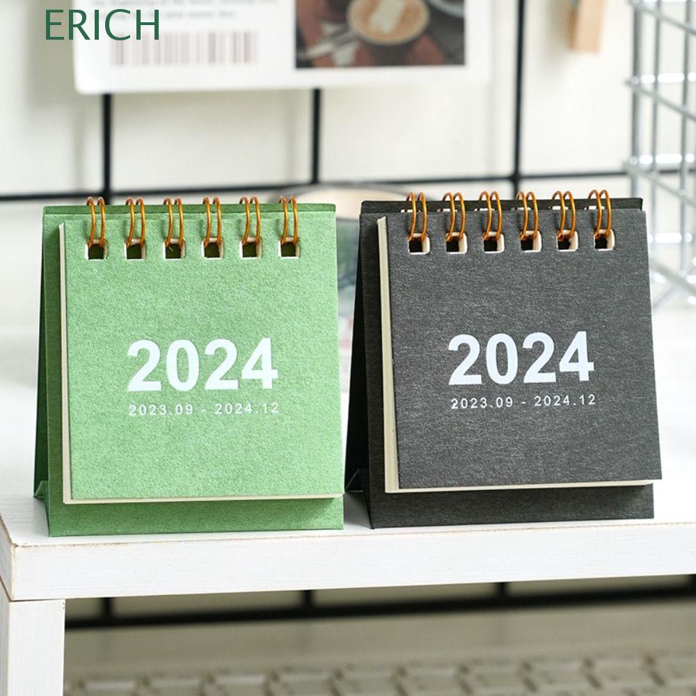 ERICH 2024 Calendar Standing Flip Calendar Agenda Organizer Desktop