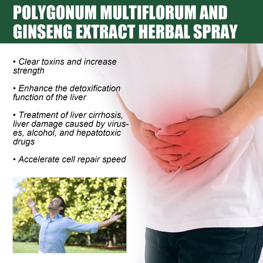 Polygonum Multiflorum And Ginseng Extract Herbal Spray Liver Detox ...
