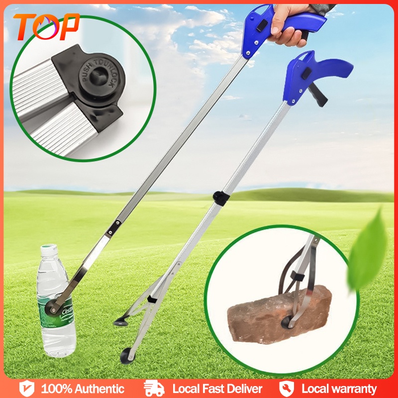 Foldable Household Garbage Picker Outdoor Alloy Trash Gripper Leaves ...