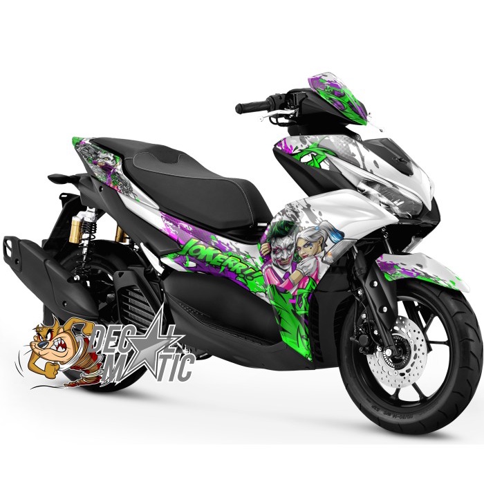 Fullbody Old - New Aerox 155 Joker Harley Quinn Variation Decal Sticker ...
