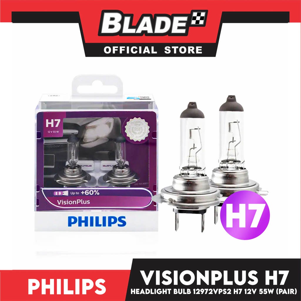 Philips Vision Plus H7 12972VPS2 12V 55W Car Headlight | Shopee Philippines