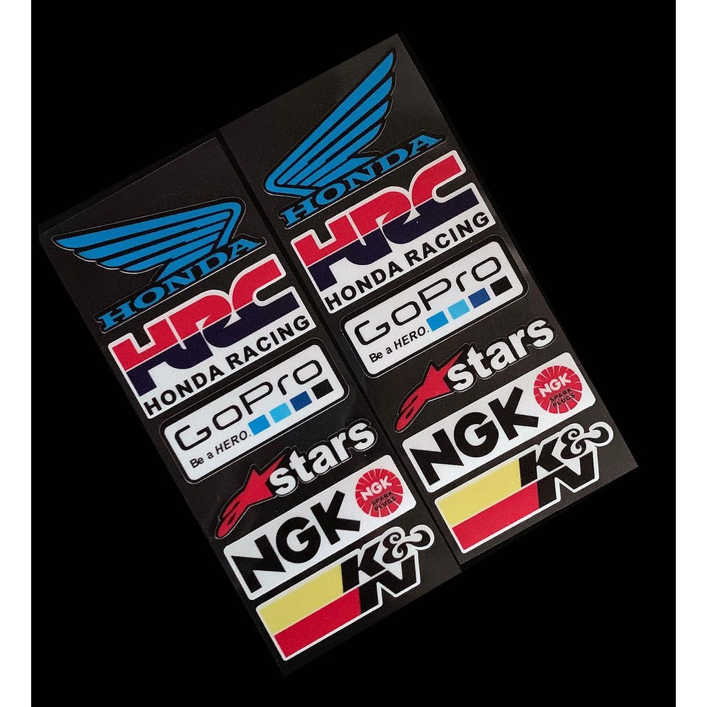 Motorcycle Sticker Honda Logo NGK HRC Emblem Sticker for Motorcycle ...