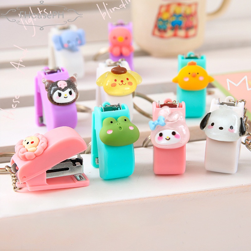 【FH】Mini Stapler Portable Cute Cartoon Creative Small Stapler Student ...