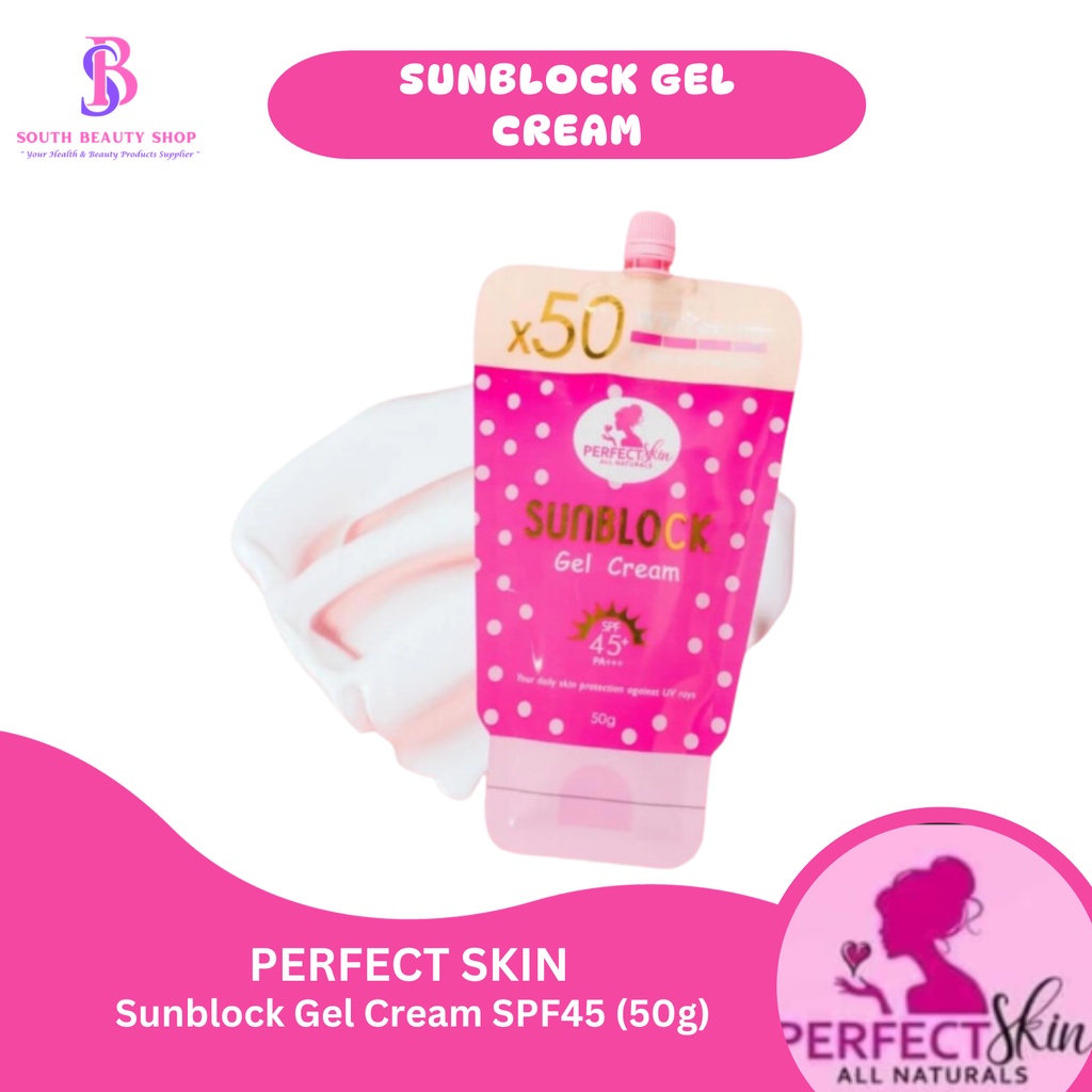 Perfect Skin Sunblock Gel Cream 45 SPF 50g | Shopee Philippines