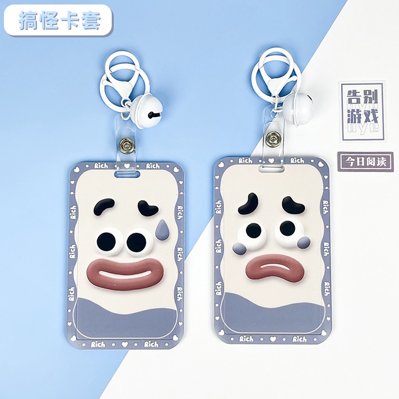 Creative Funny Emoticons Student ID Card Case Staff Name Tag Id Card ...