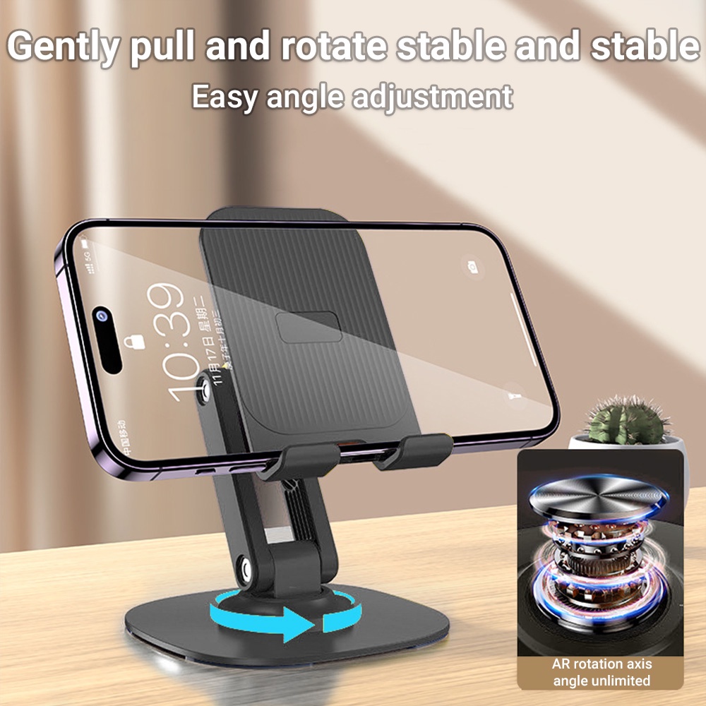 360 Degree Rotating Cellphone Holder Foldable Desk Phone Stand ...