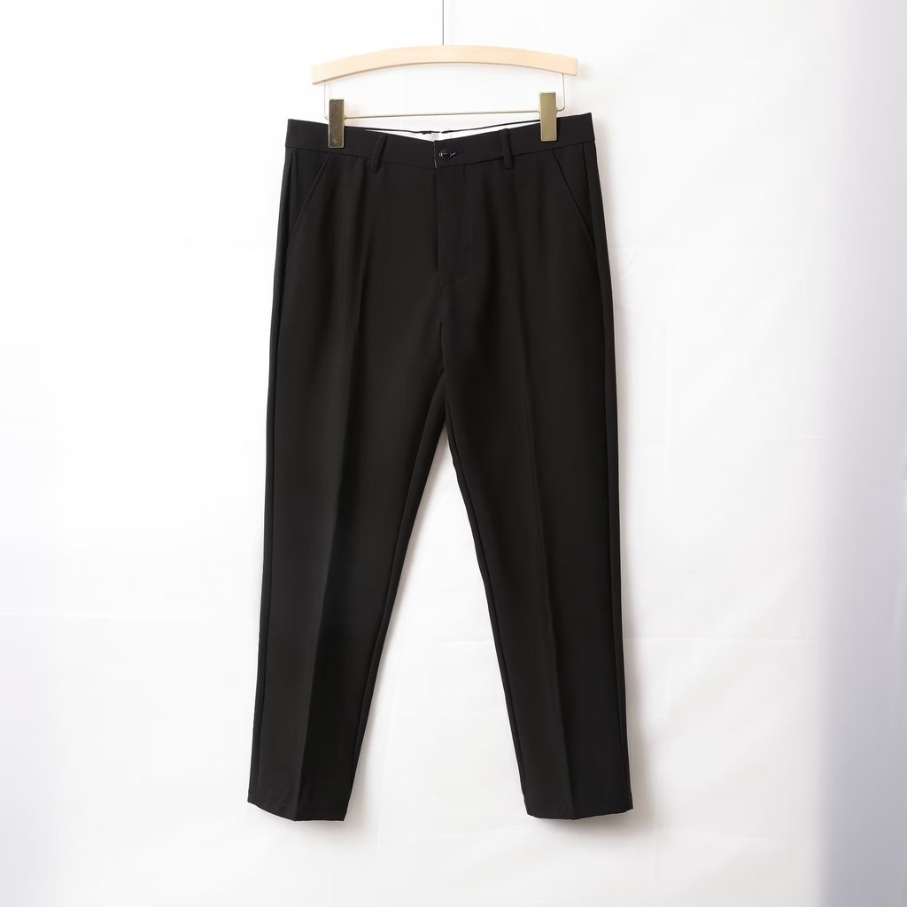 Cabin Fashion Elegant Slacks Black Ankle Men's Suit Pants Casual ...