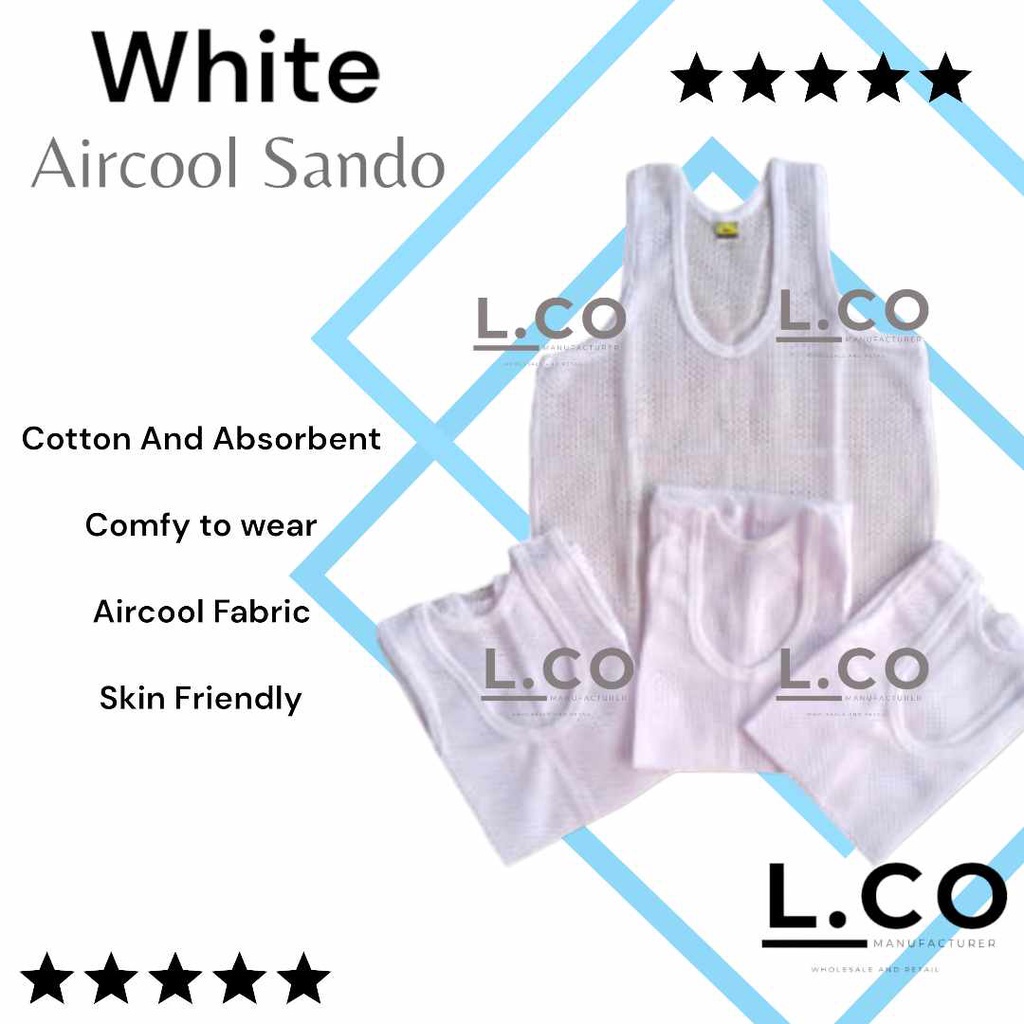 LUCKY LII'S AIRCOOL SANDO//WHITE SANDO SET OF 4 | Shopee Philippines