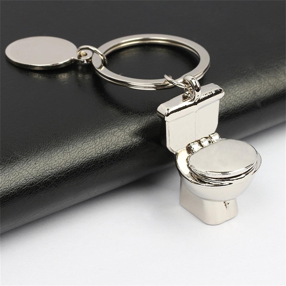 Creative Skull Toilet Keychain Charms Punk Horror Cool Skeleton Key ...