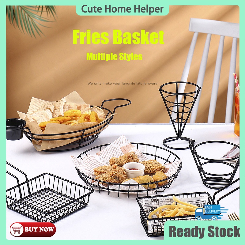 American Fries Basket Fries Holder Sizzling Basket Food Tray Burger ...