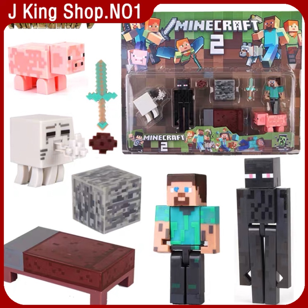J King #Minecraft 2 Creeper Steve TNT Action Doll Colorful Creative ...
