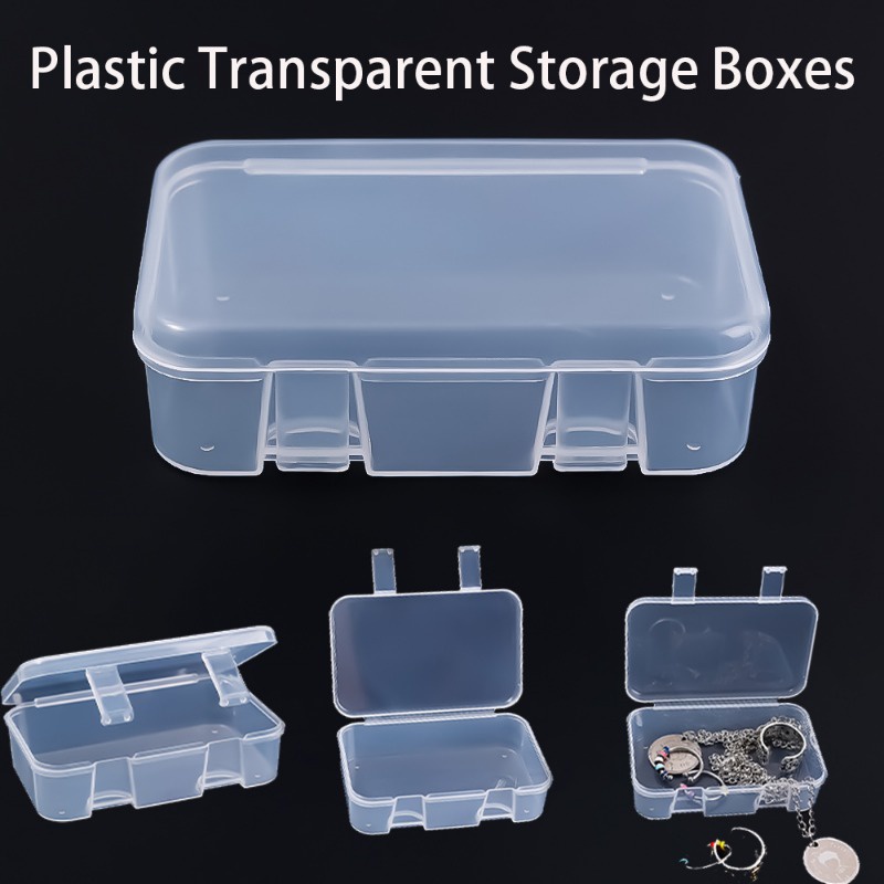 Plastic Transparent Storage Boxes / Multipurpose Dustproof Jewelry Box ...