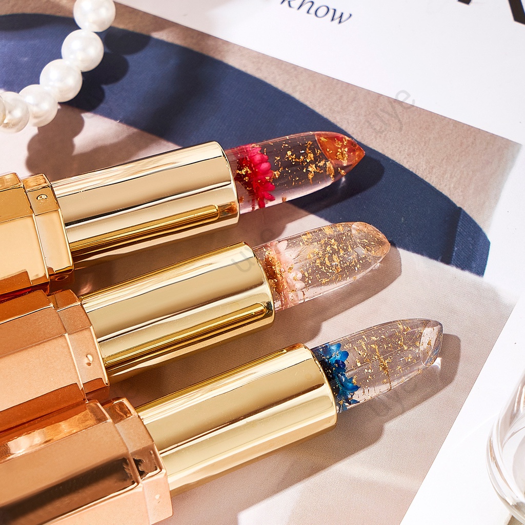 Transparent jelly color changing lipstick Moisturizing Long Lasting ...