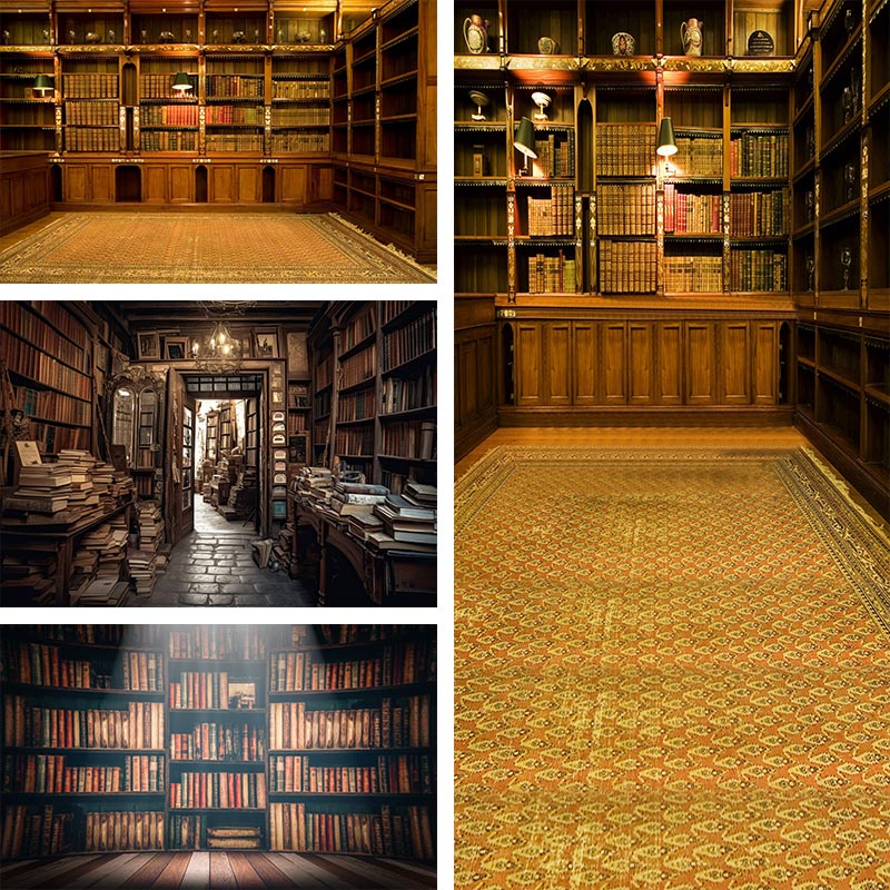 Old Library Backdrop For Photography Students School Graduate Retro ...