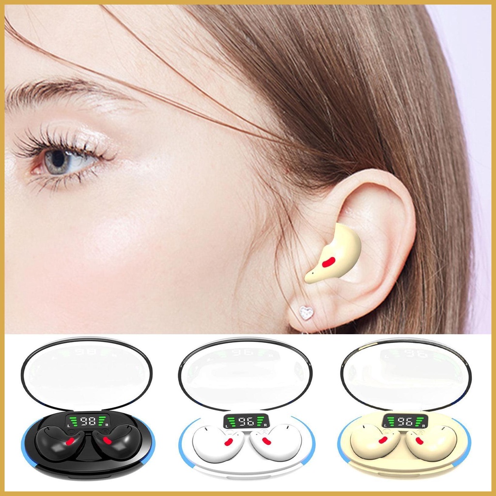 Invisible Sleep Earbuds LED Invisible Wireless Flat Earbuds Sense-Free ...