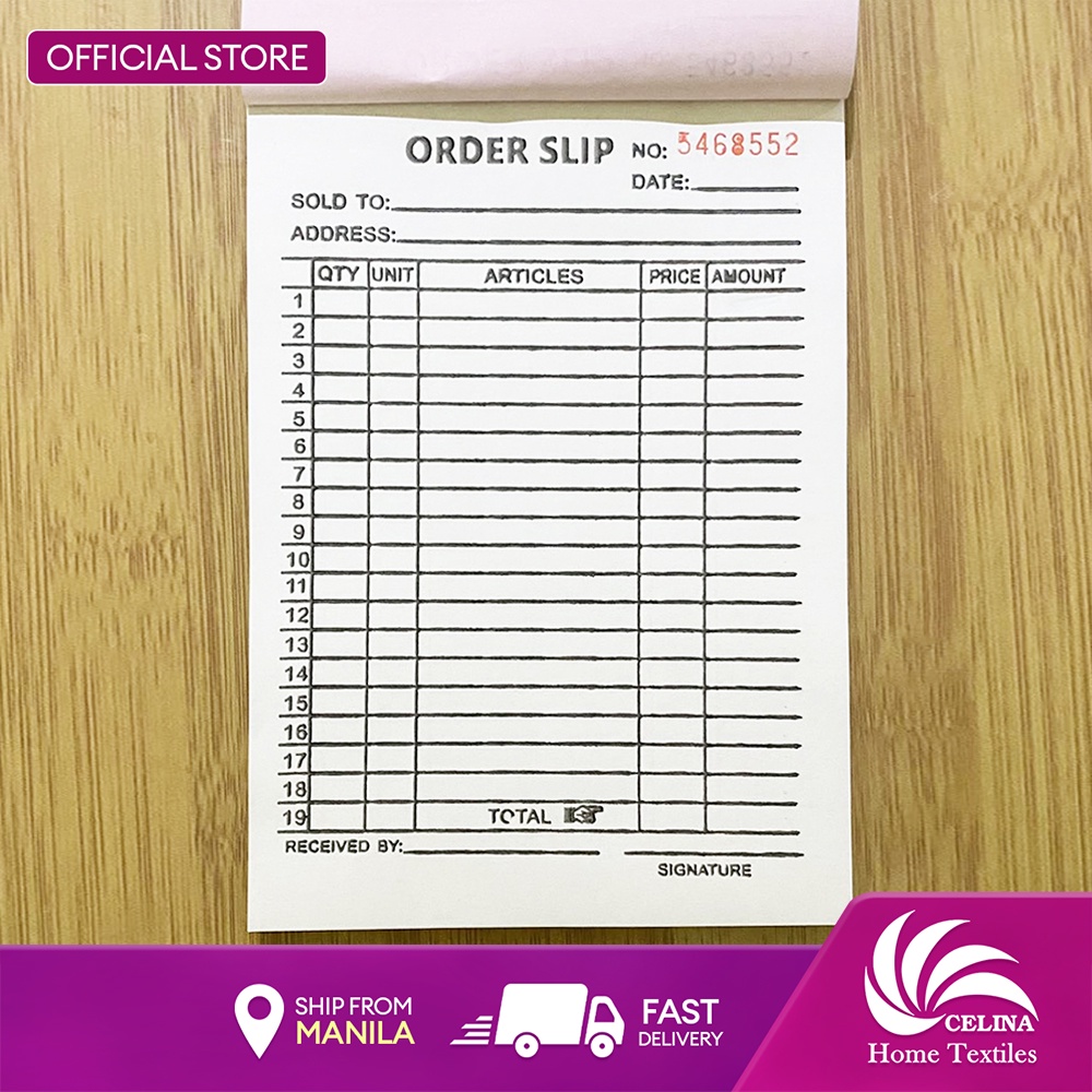 Celina Home Carbonized Order Slip Receipt Paper 25 Sheets 18x13cm 1pc ...