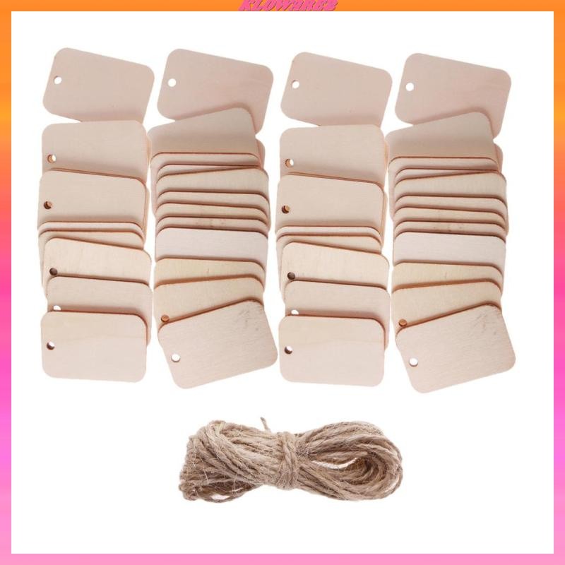 [Kloware2] 100x Natural Wooden Gift Tags Wedding Party Message Board ...