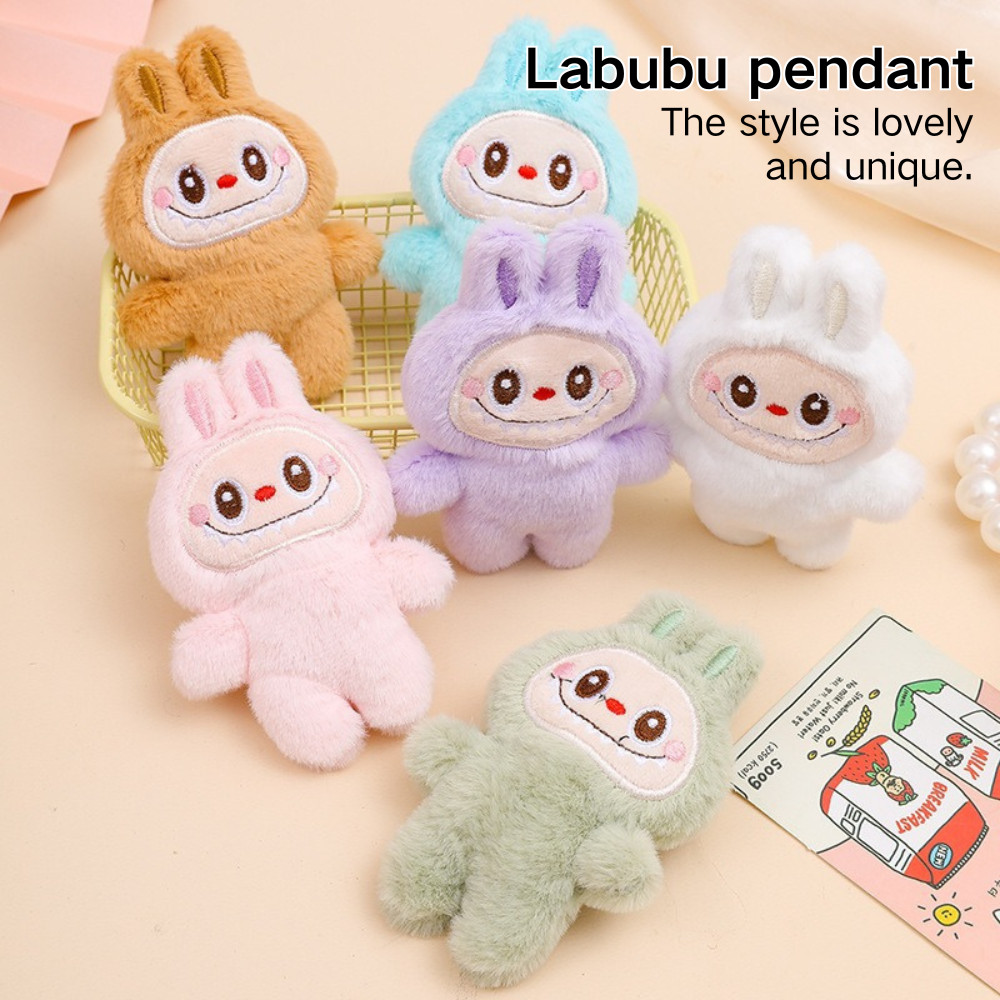 Labubu Doll Keychain Cartoon Cute Labubu Keychain Car Keyring Soft ...