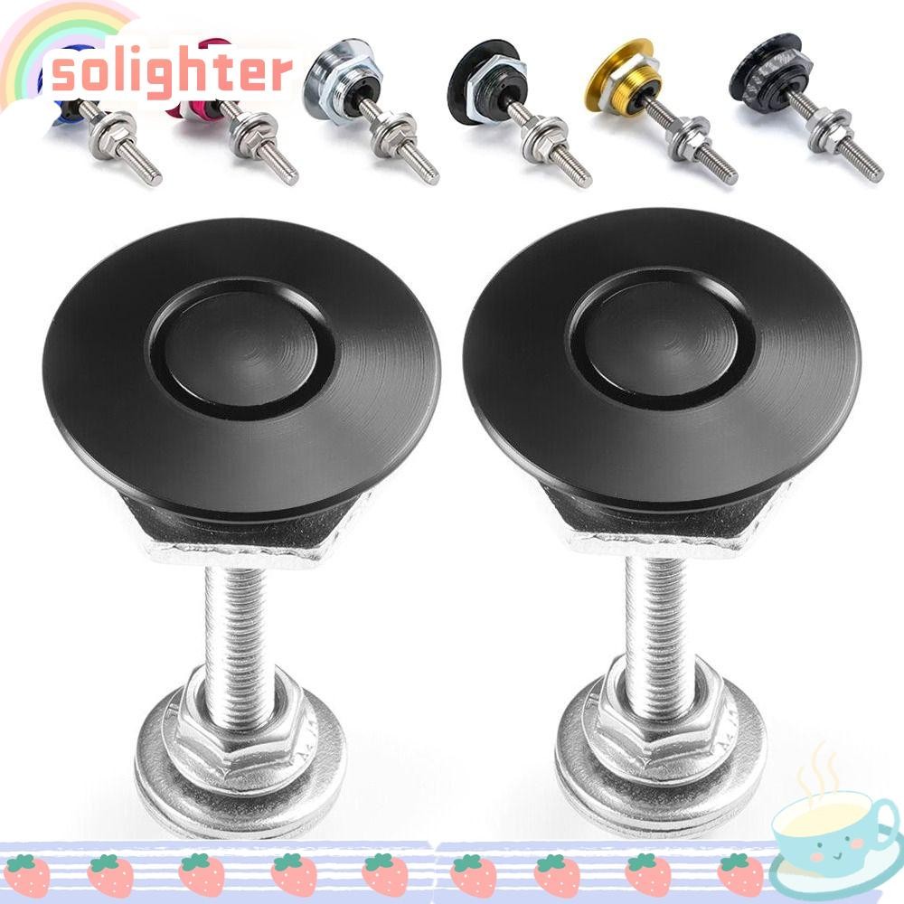 SOLIGHTER 1Pcs Front Bumper Hood Pin, Latch Clip Aluminum Push Button ...