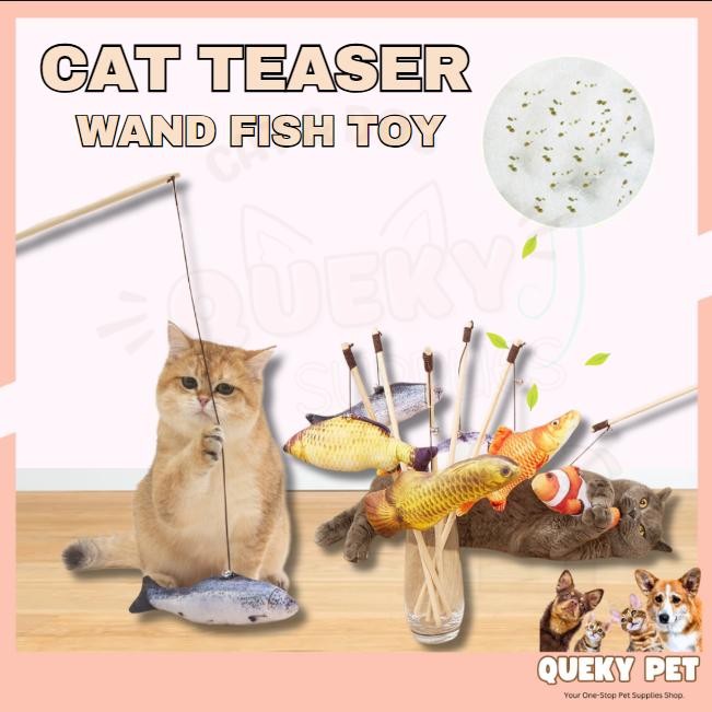 Ultimate Realistic Fish Plush Cat Fishing Toy with Interactive Teaser ...