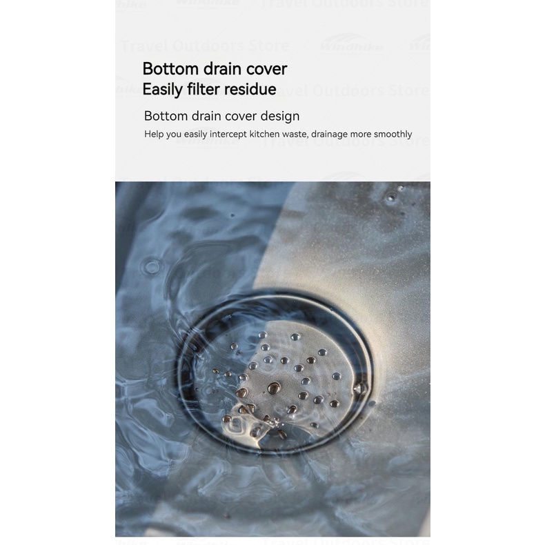 Naturehike IGT Compatible 6L Wash Sink Integrated Table Stainless Steel ...