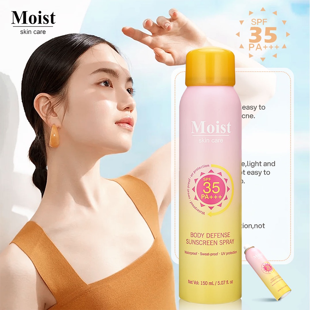 Moist Sunscreen Spray Whitening Sunscreen Spray Anti-UV Face/Body Mist ...