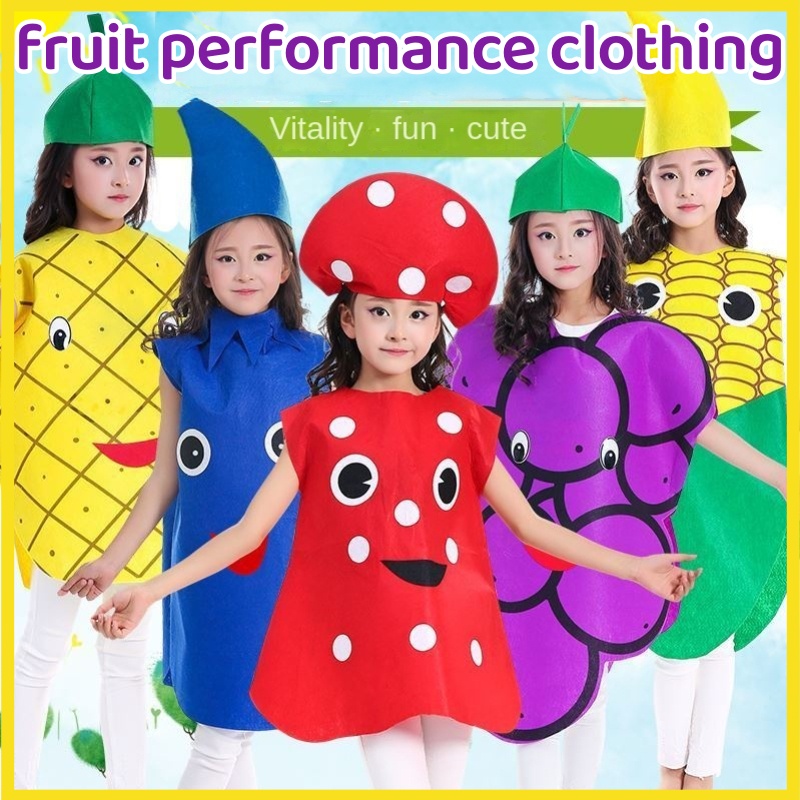 Kids Fruit Vegetable Costume Cosplay Halloween Party School Children's Day Dress Cosplay ...