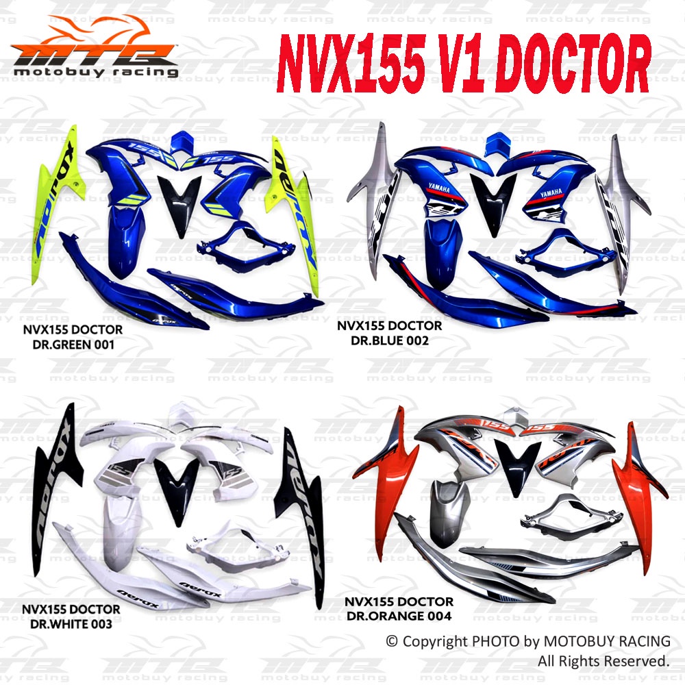 YAMAHA NVX155 V1 DOCTOR FULL COVER SET BODY STICKER TANAM | Shopee ...