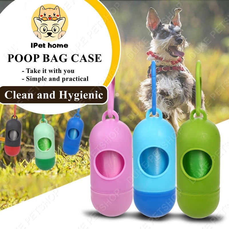 Dog Poop Bags Portable Dispenser Trash Sack Case Carrier Outdoor ...
