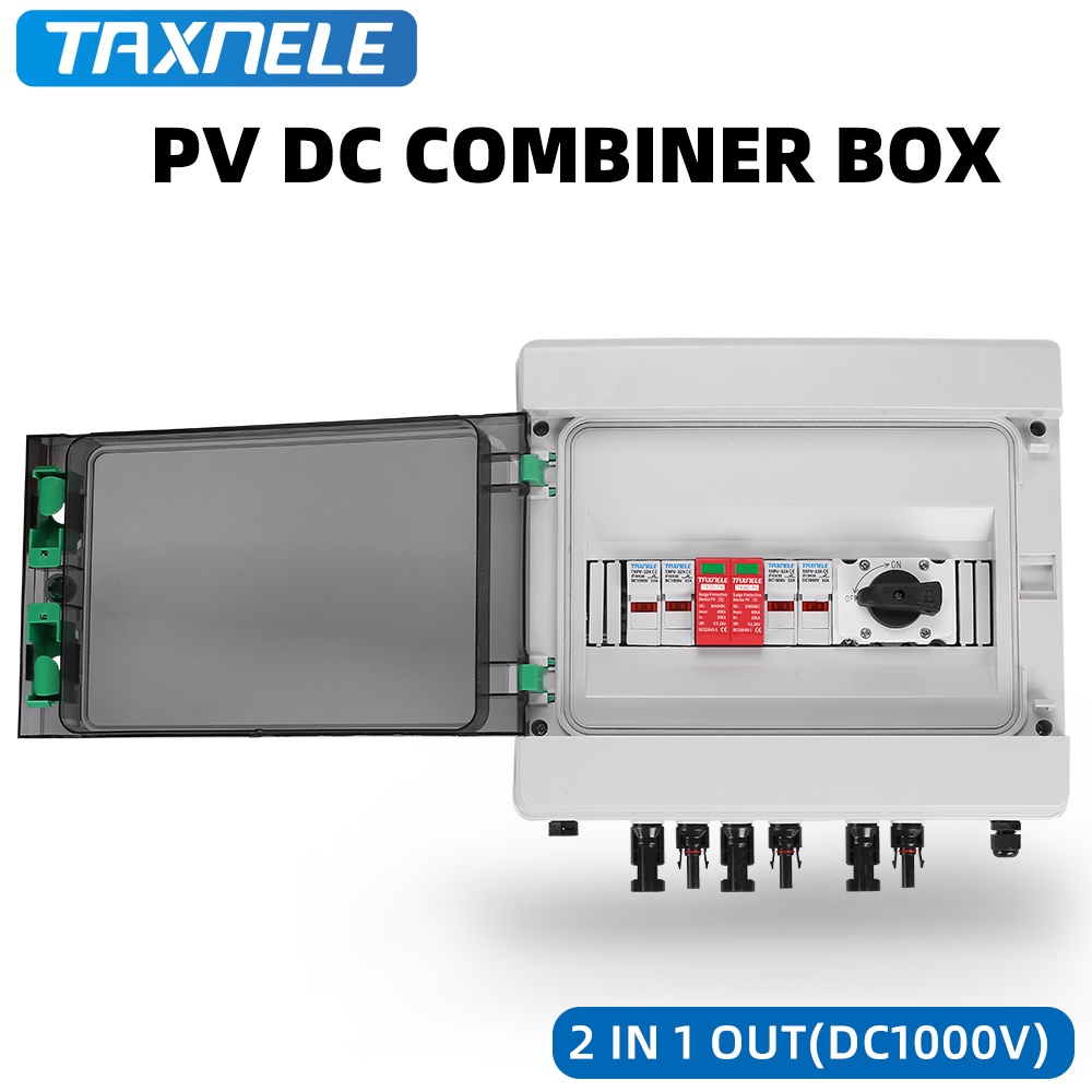 Solar photovoltaic PV Combiner Box Surge Lightning Protection 2 input 1 ...