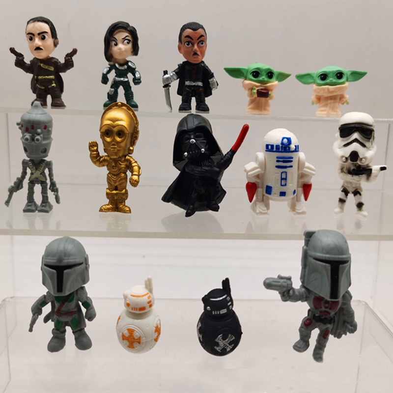 14pcs/Set Star Wars Q Version Toy Master Baby Yoda Darth Black Knight ...