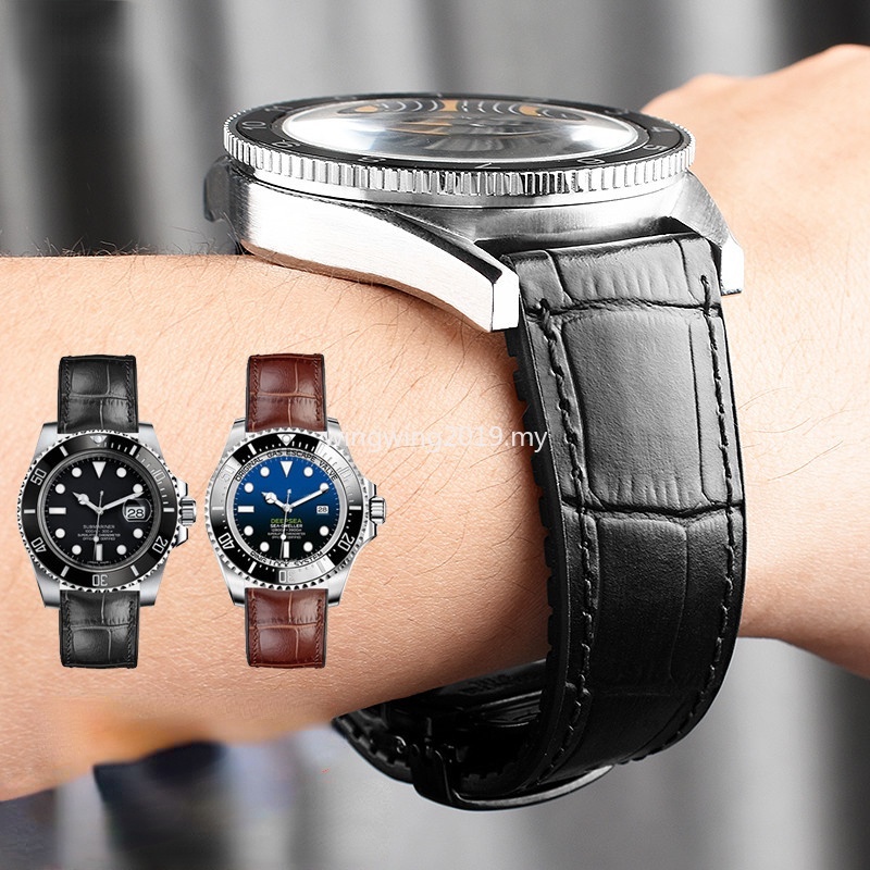 Universal Watchband Genuine Leather Watch Band Butterfly Watch Strap ...